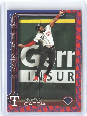 ADOLIS GARCIA 2025 Topps Series 1 TEAM COLOR BORDER SP Rangers #247 | eBay