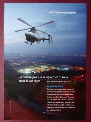 5/2009 PUB NORTHROP GRUMMAN DRONE MQ-8B FIRE SCOUT VUAS ORIGINAL AD | eBay