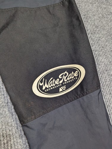 Vintage Wave Rave Snowboard Pants Mens Large Black Ski Pants Made in ...