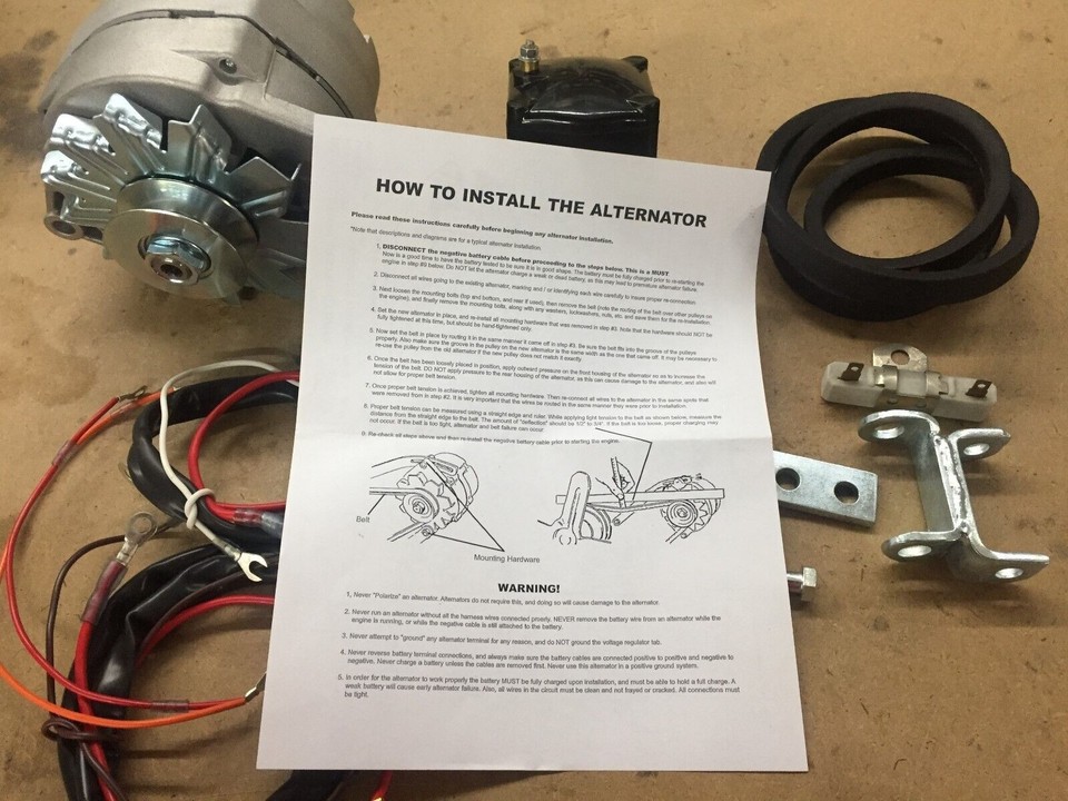 Ford 8N 9N 2N Tractor Alternator Conversion Kit 6 Volt to 12 Volt | 12V