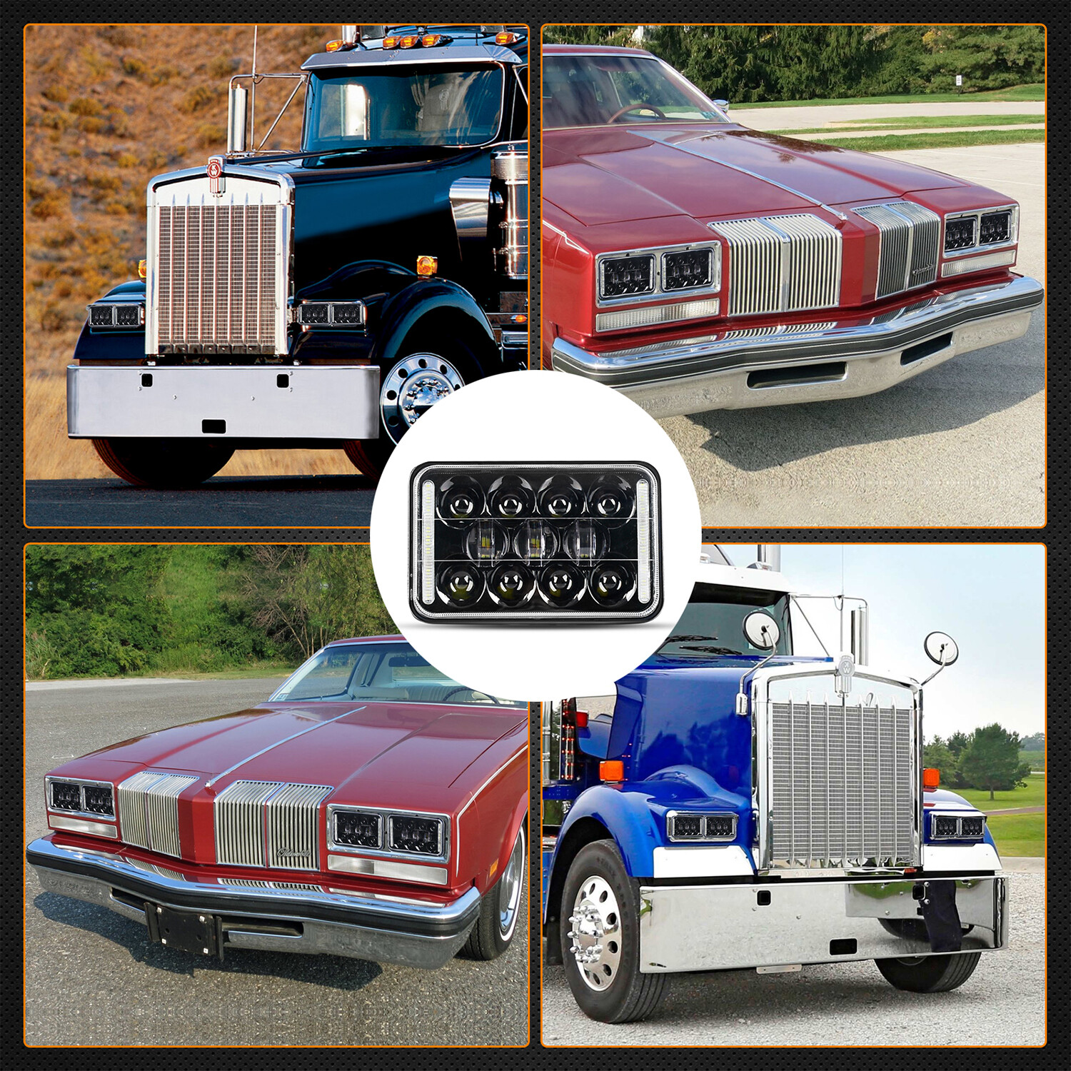 For FJ80 FZJ80 toyot Landcruiser 60 80 Series 4X6" Inch LED Headlights ...