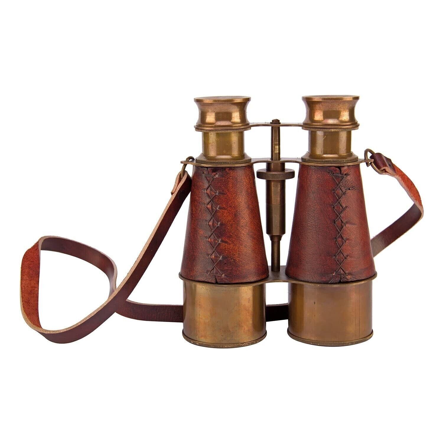 Antique Brass Binocular Leather Vintage Retro Marine Binocular ...