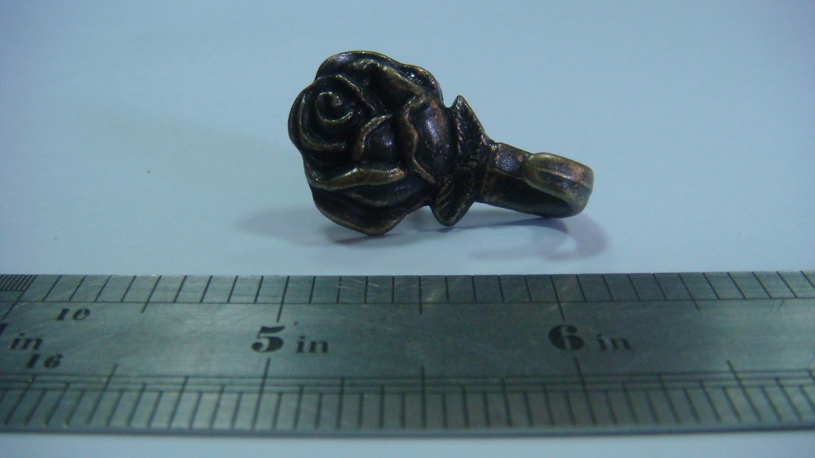 5 ANTIQUE BRASS ROSE PUSH PIN WALL PICTURE HANGERS +FREE HANGING ...