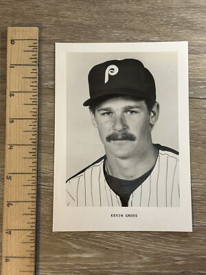 Kevin Gross 5 x 7 inch Black White Team Issued Photo # PHILADELPHIA ...