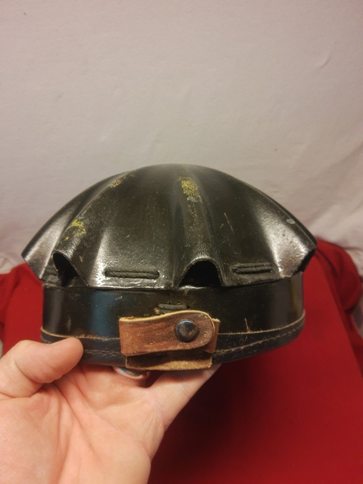 UNUSED? VTG COAL MINER MINING HAT LEATHER TURTLE SHELL HELMET FLEXO ...