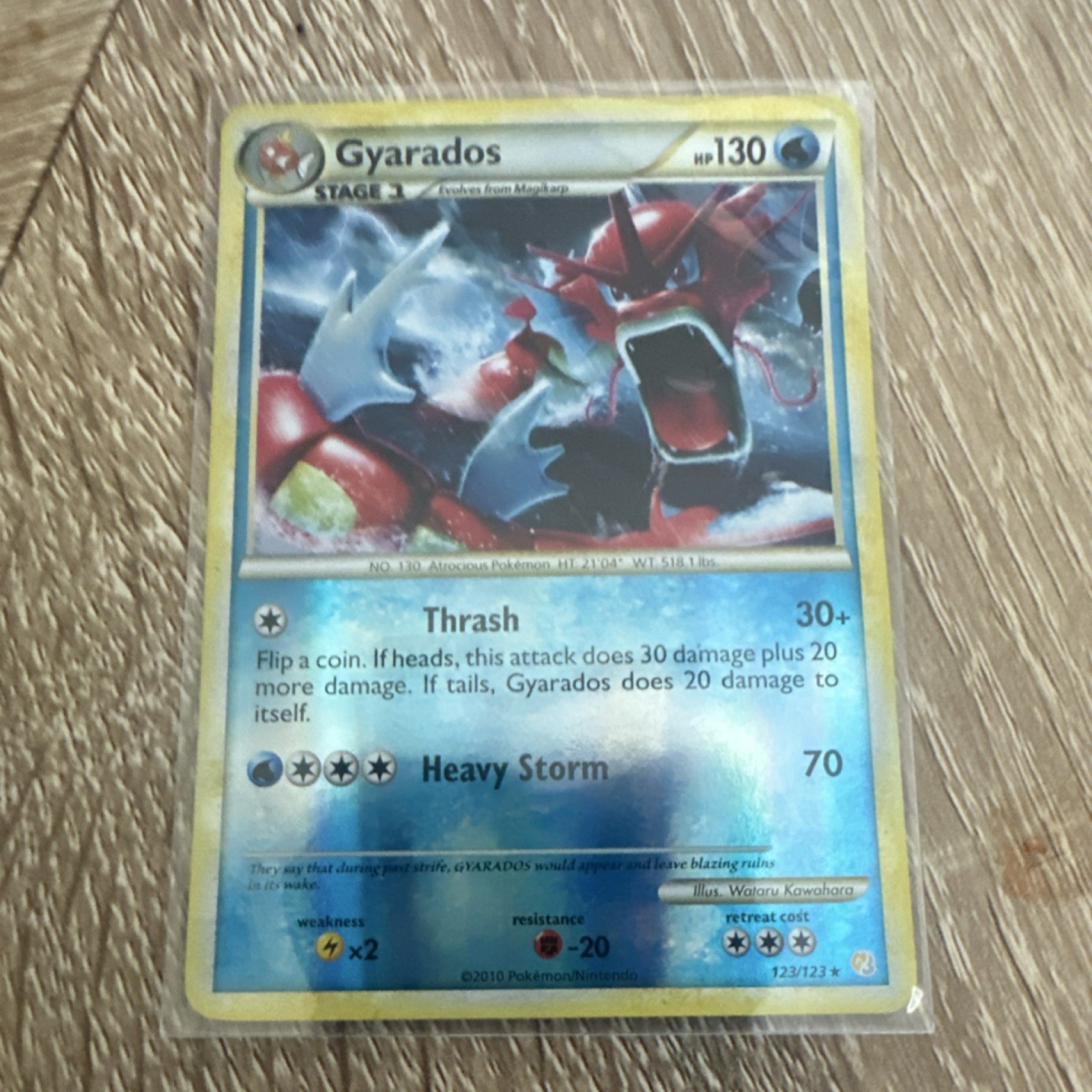 Pokémon Gyarados Heartgold & Soulsilver Holo Rare 123/123 130HP Thrash ...