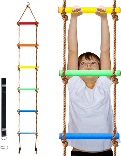 6.8ft Climbing Rope Ladder for Kids or Adult - Climbing Game for Swing ...