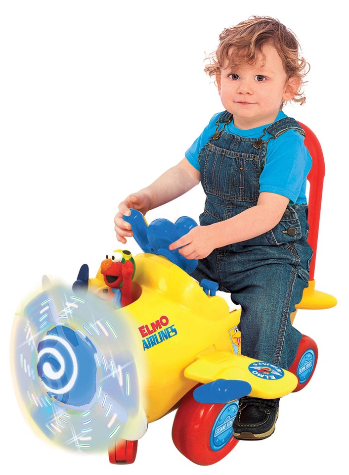 Kiddieland Sesame Street Elmo's Plane Light & Sound Activity Ride-On | eBay