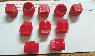 External Square Drive, Polyethylene Plastic Plugs, Threaded Round, 3/4 ...