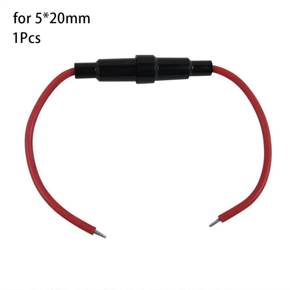 1/10Pcs 250V Fuse Casing with 20AWG Wire Cable Fuse Tube Glass Fuse ...