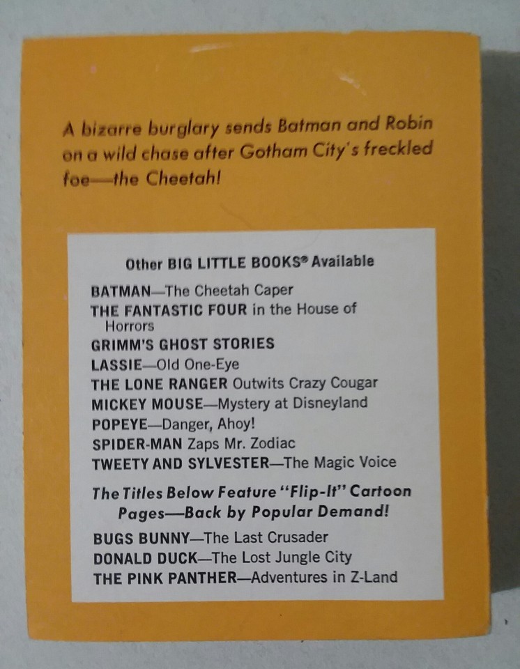 Batman: The Cheetah Caper - George Elrick (1969 Big Little Book ...
