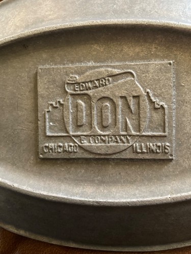 Edward Don & Company Chicago Ilinois Pewter Plate | eBay