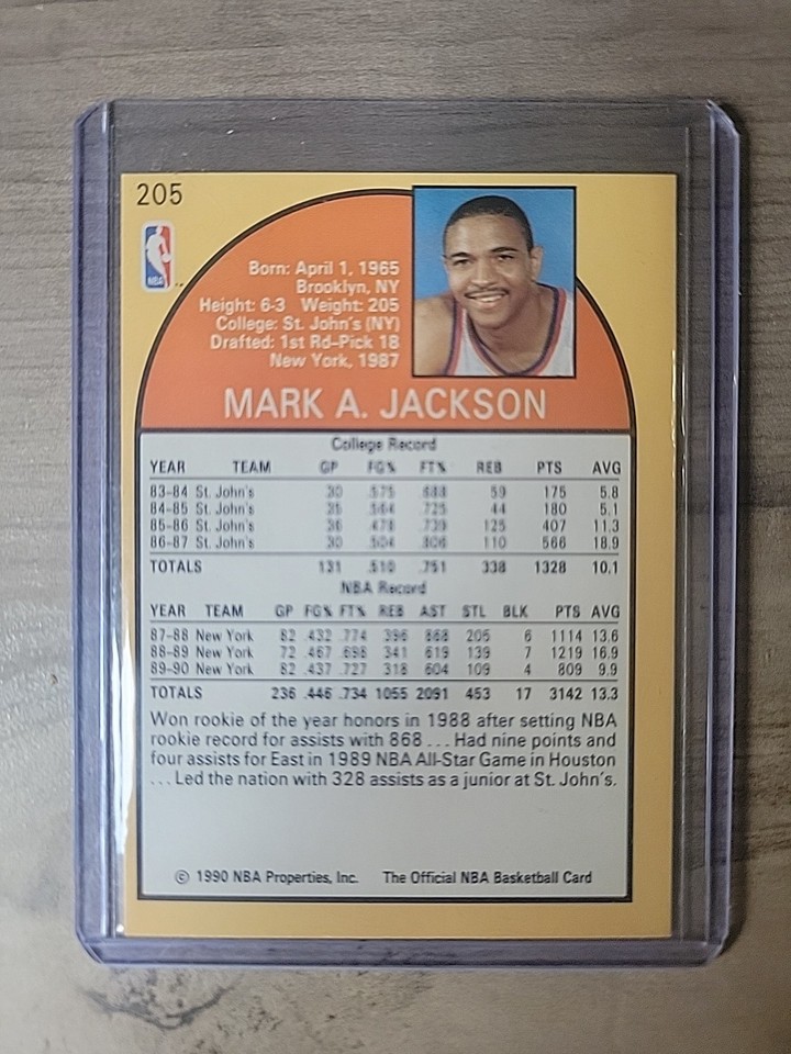 1990-91 NBA Hoops Mark Jackson w/Menendez Brothers Courtside Card Sharp ...