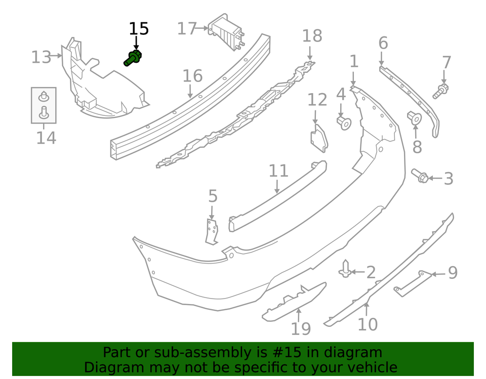 Genuine Nissan Diffuser Clip 76882-EY10A | eBay