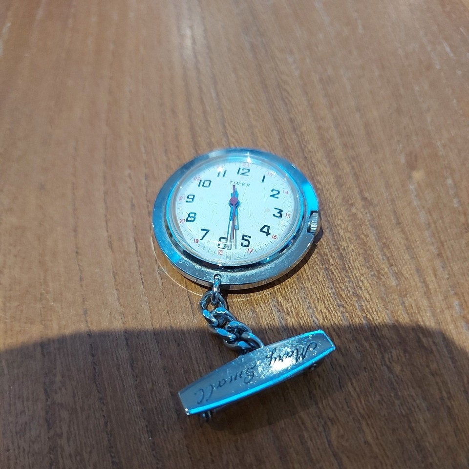 Vintage Timex Nurse FOB Watch Mechanical/ Manual Wind Great Britain ...