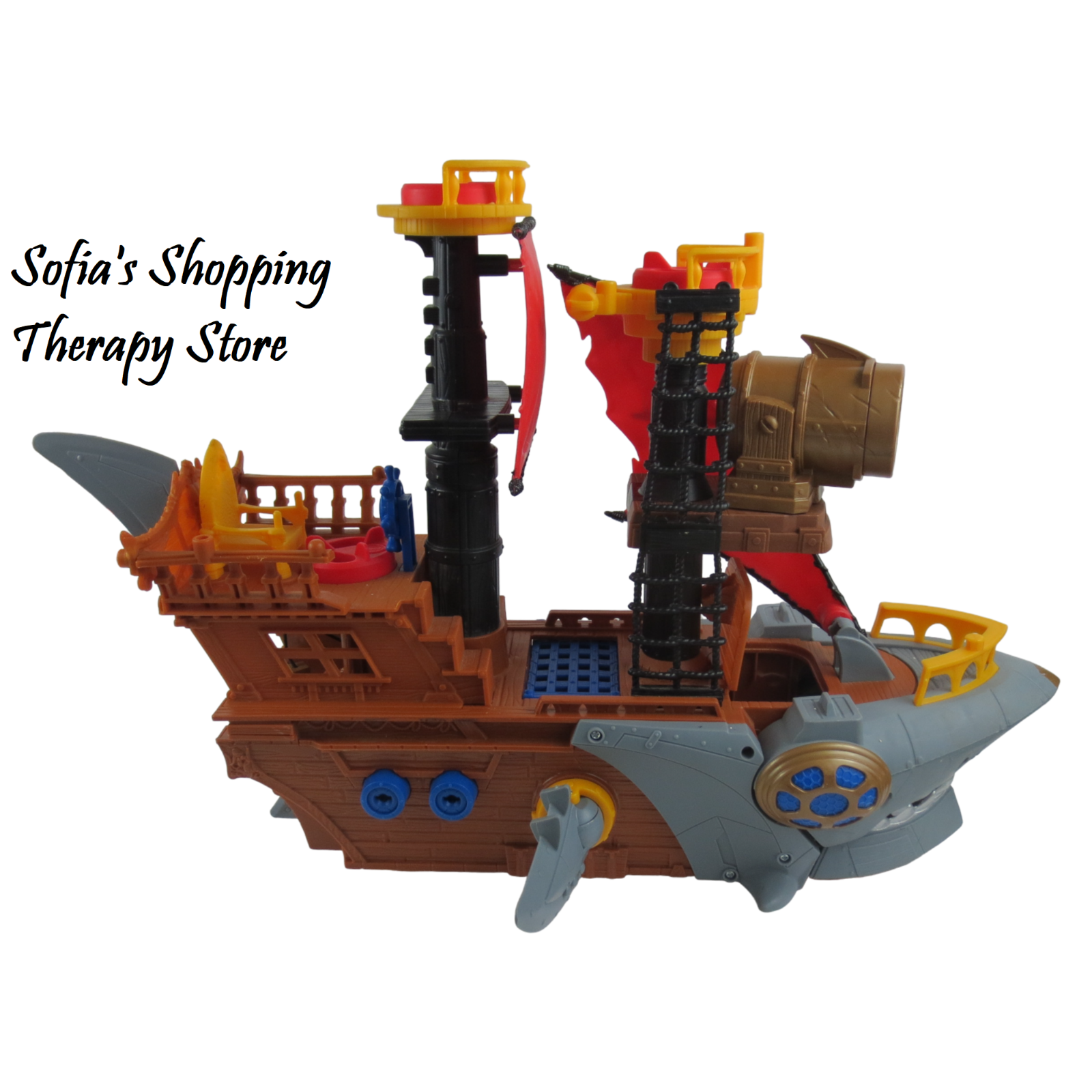 Imaginext Shark Bite Pirate Ship Playset Toy from Fisher-Price 2015 ...