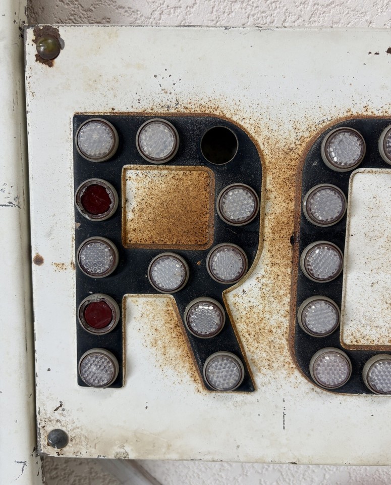 Vtg 48" Railroad Tracks Train Crossing Reflective Road Sign w/ Eye ...