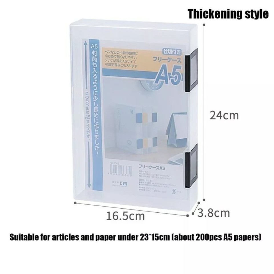 Transparent A4 File Storage Box Plastic Document Box New A4 File Box ...