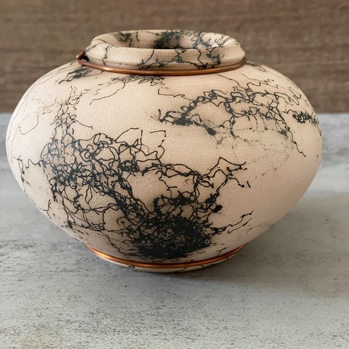 Vicente Garcia Studio Art Pottery CT Pink Smoked Horsehair Clay Pot 15 ...