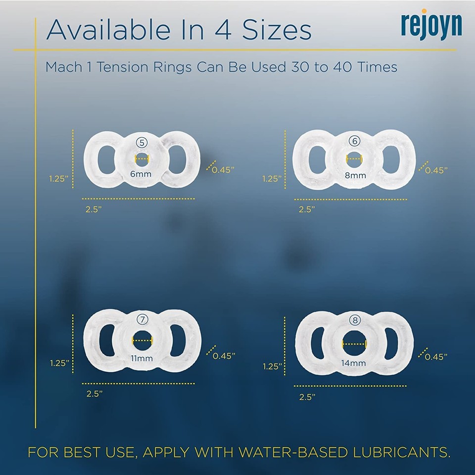 Erec-Tech Replacement Mach1 Tension Rings, # 8 - Lowest Tension, (Pos-T ...