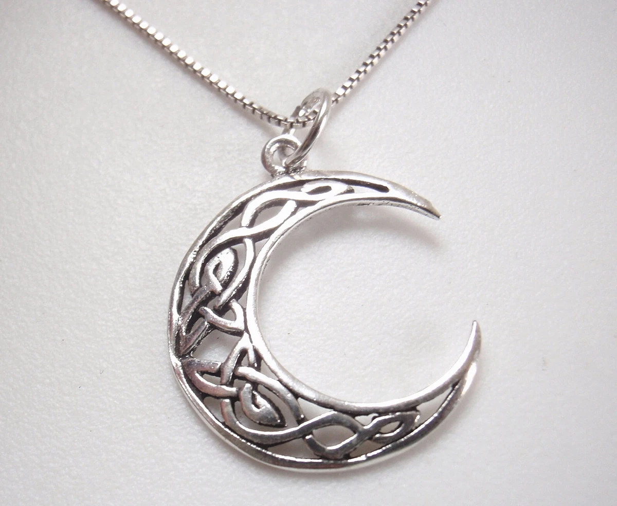 Celtic Crescent Moon Necklace