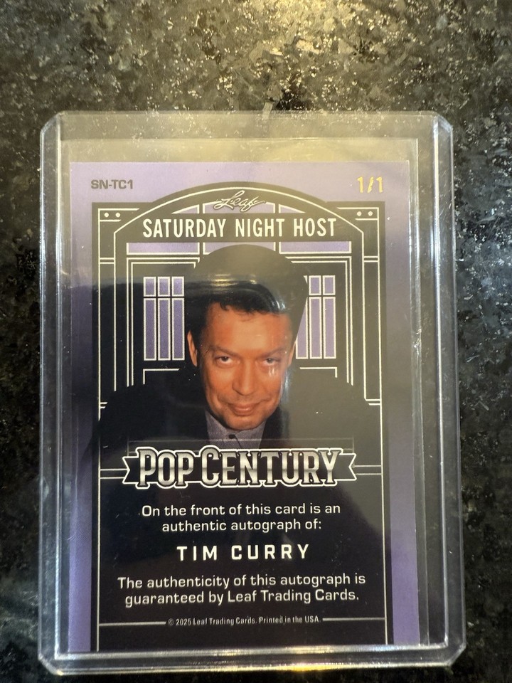 2025 Leaf Pop Century Saturday Night Host Tim Curry AUTO 1/1 Autograph ...