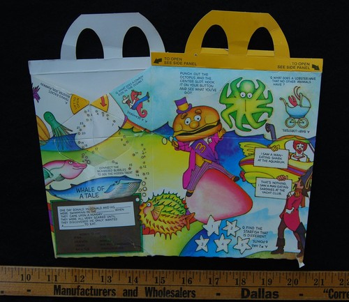 [ 1980 McDonald's Happy Meal Box - Ocean Theme / Eels - Vintage Mayor ...