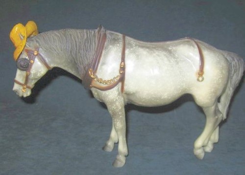 Breyer Old Timer Dapple Gray Horse wearing a hat No. 205 | eBay