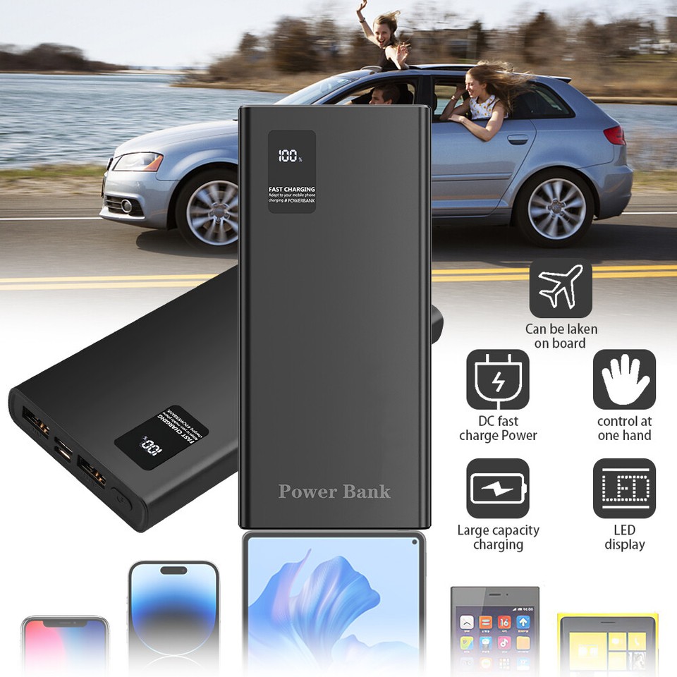 USB Power Bank 10000mah Portable External Battery Backup Charger Fast ...