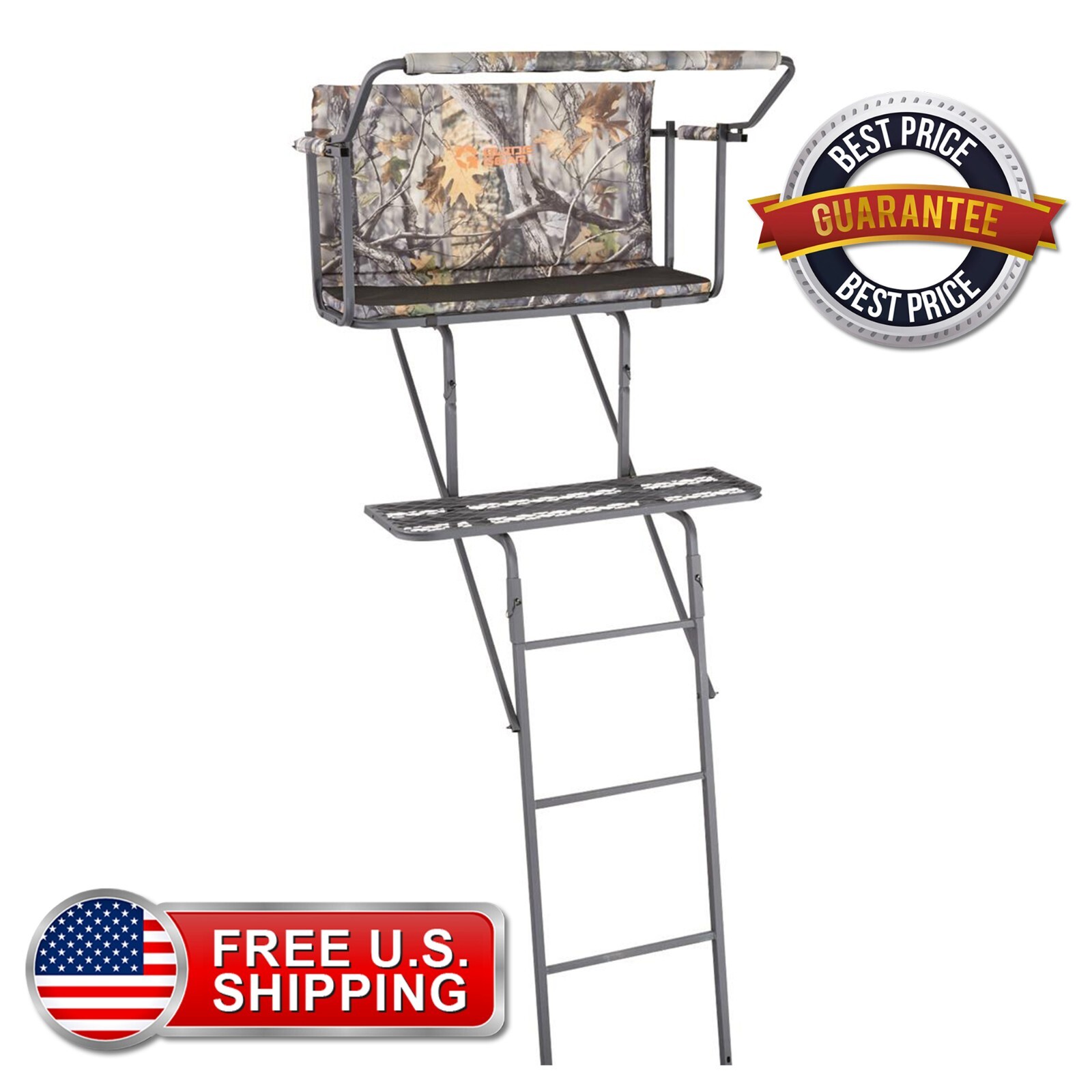 16.5 Feet Tall 2 Man Tree Stand Outdoor Hunting Blind Deer Wrap Handle ...