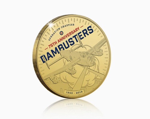 RAF Memorabilia Collection 75th Anniversary Dambusters Gold Plated 65mm ...