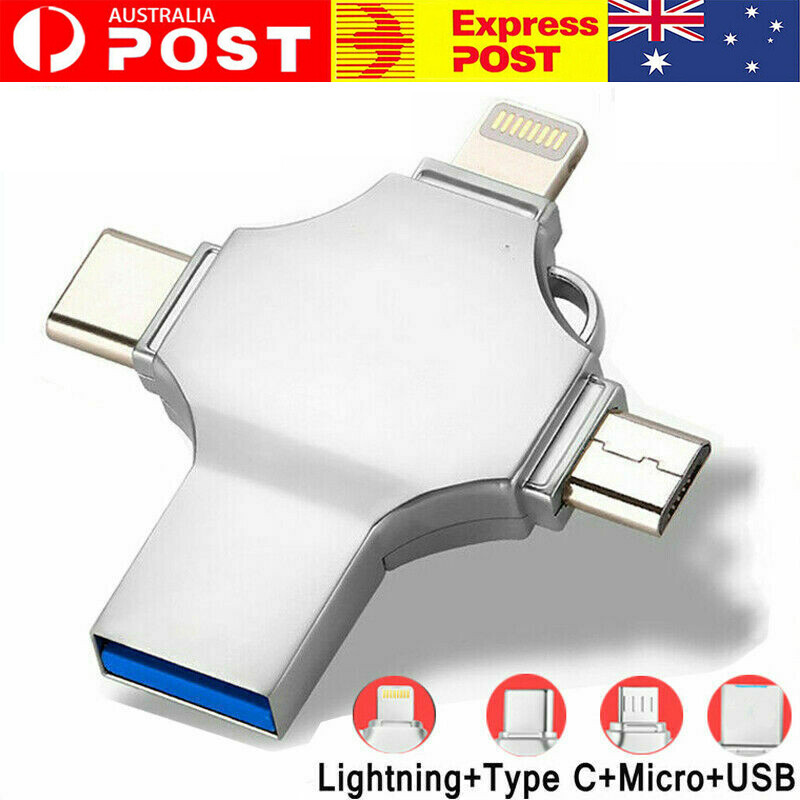 2TB 1TB 4 in1 USB 3.0 Flash Drive For Cell Phone External Storage Photo ...