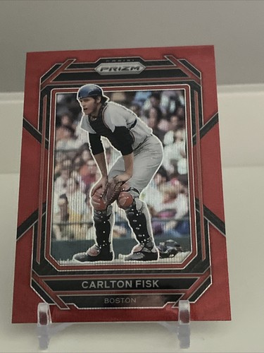 2023 Panini Prizm - Carlton Fisk #112 Ruby Wave Prizm for sale online ...