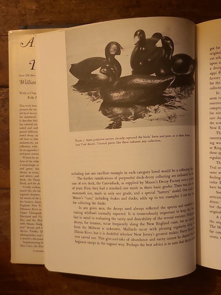 American Bird Decoys by William Mackey 1st Ed 1965 VG in G Dust Jacket ...