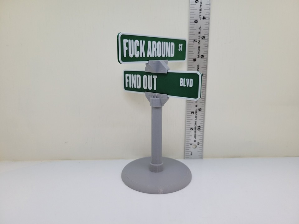F Around And Find Out Street Sign Desk Toy | eBay