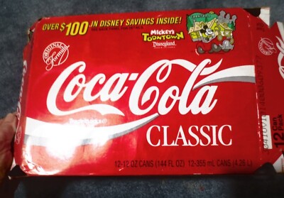 Coca-Cola Classic Paperboard Package for 12 12oz Cans Mickey's Toontown ...