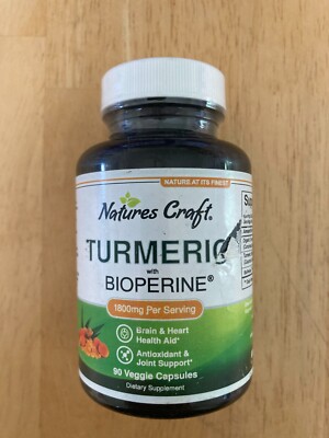 Natures Craft Turmeric Curcumin with Bioperine Joint Health Supplement ...