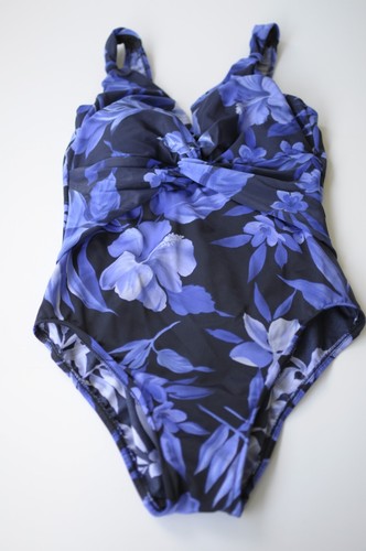 Miraclesuit Pandora Blue Tropical Floral Slimming One Piece Swimsuit ...