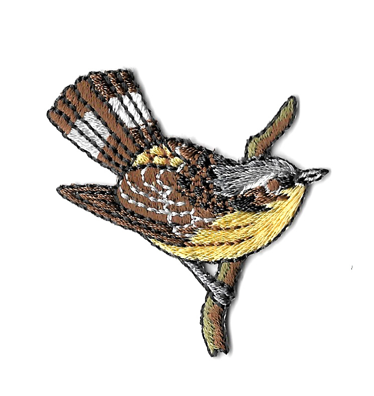 Bird - Wild - Branch - Bird Watching - Embroidered Iron On Applique ...