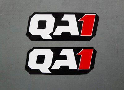 2x QA1 BLACK decal sticker graphic Coilover Track Hot Rod Outlaw ...