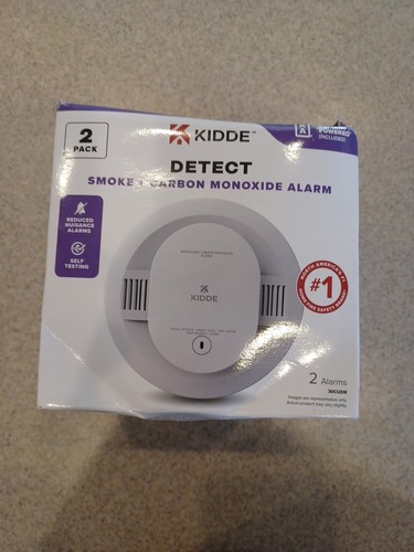 2 Pack Kidde Smoke & Carbon Monoxide Detector, AA Battery Powered ...
