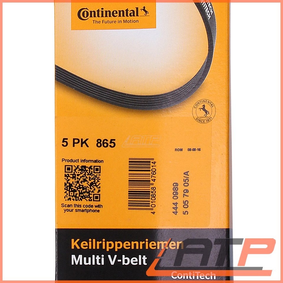 1X GENUINE CONTITECH V-RIBBED V-RIB BELT KIT SET 5PK865 6PK1538 | eBay UK
