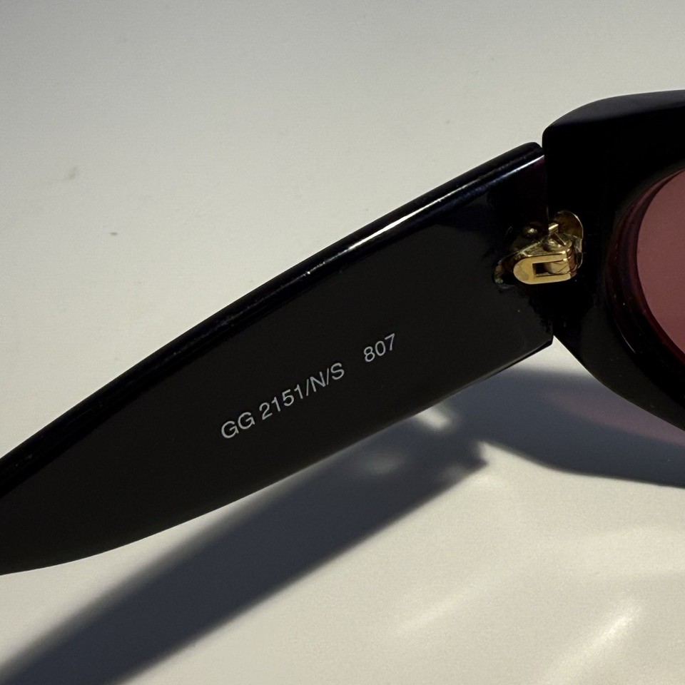 Vintage GUCCI GG 2151 Sunglasses Black Interlocking G Logo Italy *FRAME ...