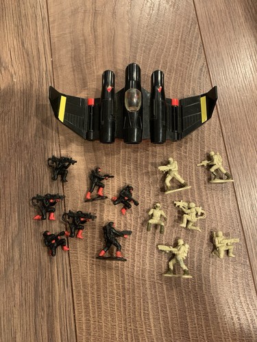 Vintage 1989 Xpanders 1" Micro Action Figures Black & Tan Army Galoob w ...