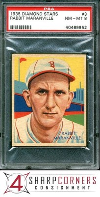 1935 DIAMOND STARS #3 RABBIT MARANVILLE HOF POP 13 PSA 8 | eBay
