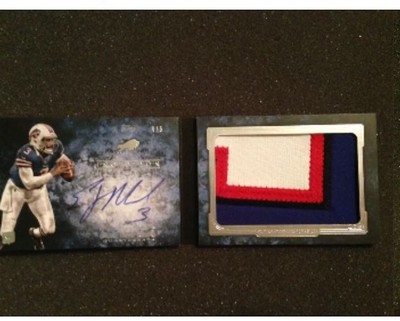 E J Manuel 2013 Topps Inception Rc Booklet 4 Color Jumbo Patch Auto 4/5 ...