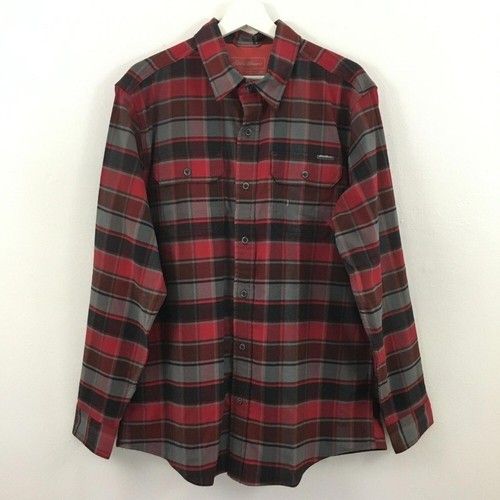Eddie Bauer Men’s Classic Plaid Button Down Long Sleeve Shirt Size L | eBay
