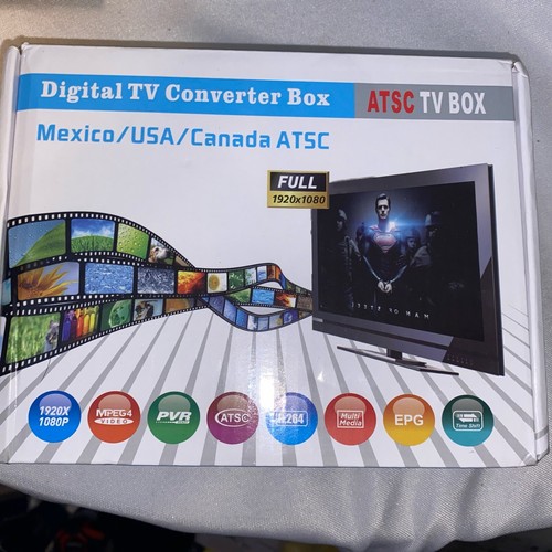 ATSC Digital Converter Box with Recording Media Player Analog TV Tuner ...