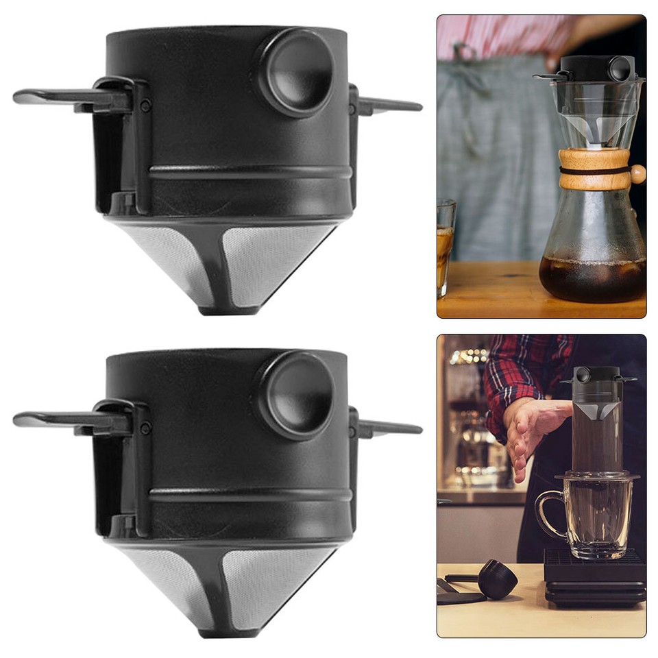 4Pcs Stainless Steel Coffee Dripper Reusable Metal Pour Over Coffee ...