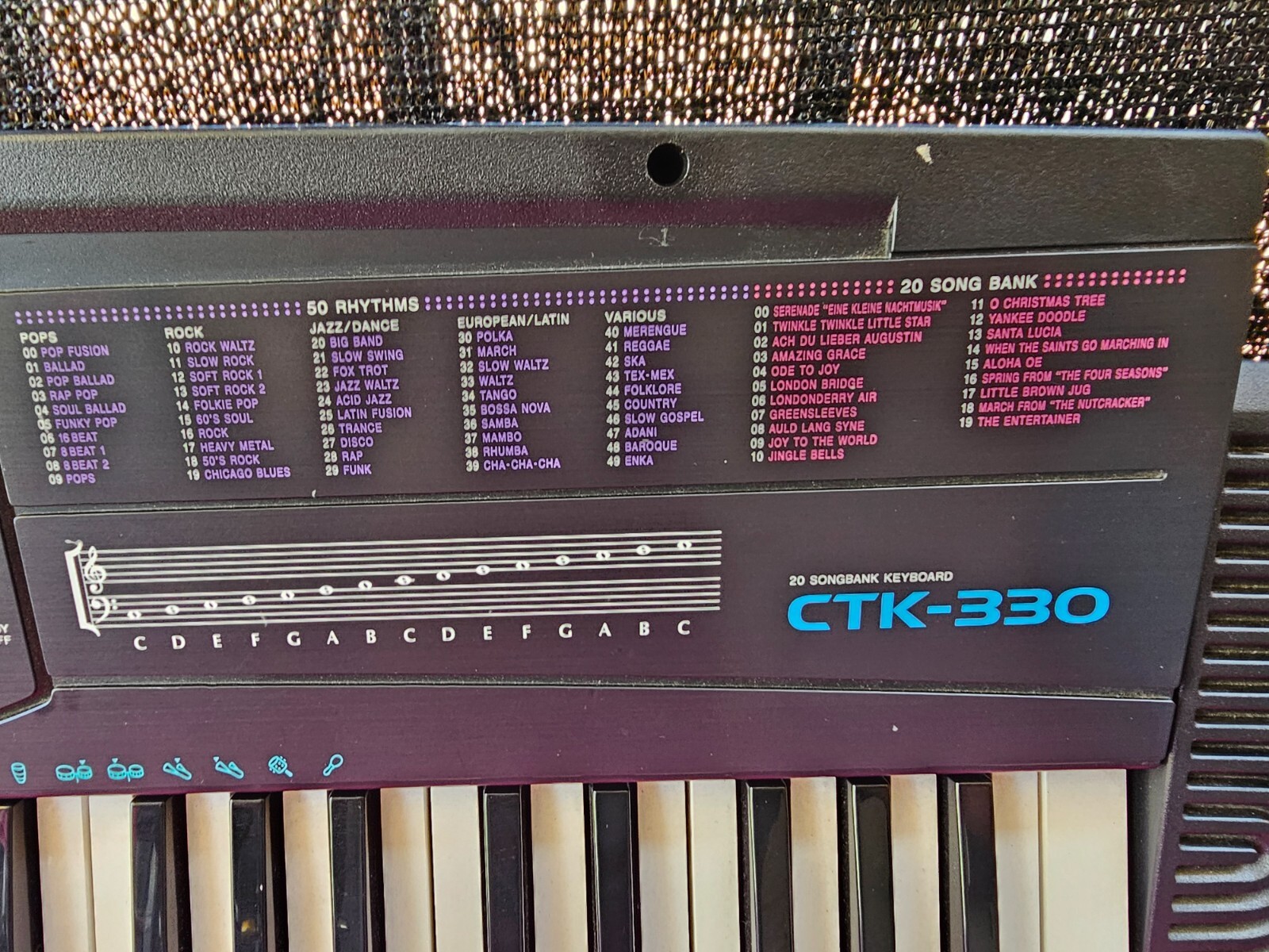 Casio CTK-330 49 Key 100 Tone 50 Rhythm Portable Piano Keyboard 20 ...